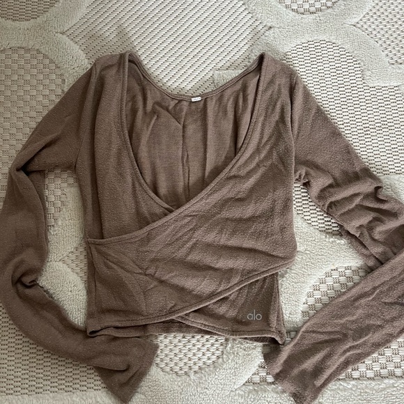 ALO Yoga | Tops | Alo Yoga Amelia Wrap Top | Poshmark